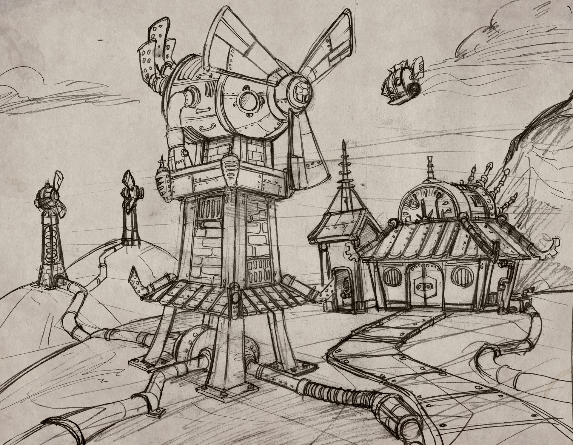 ArtStation - 手繪Steampunk