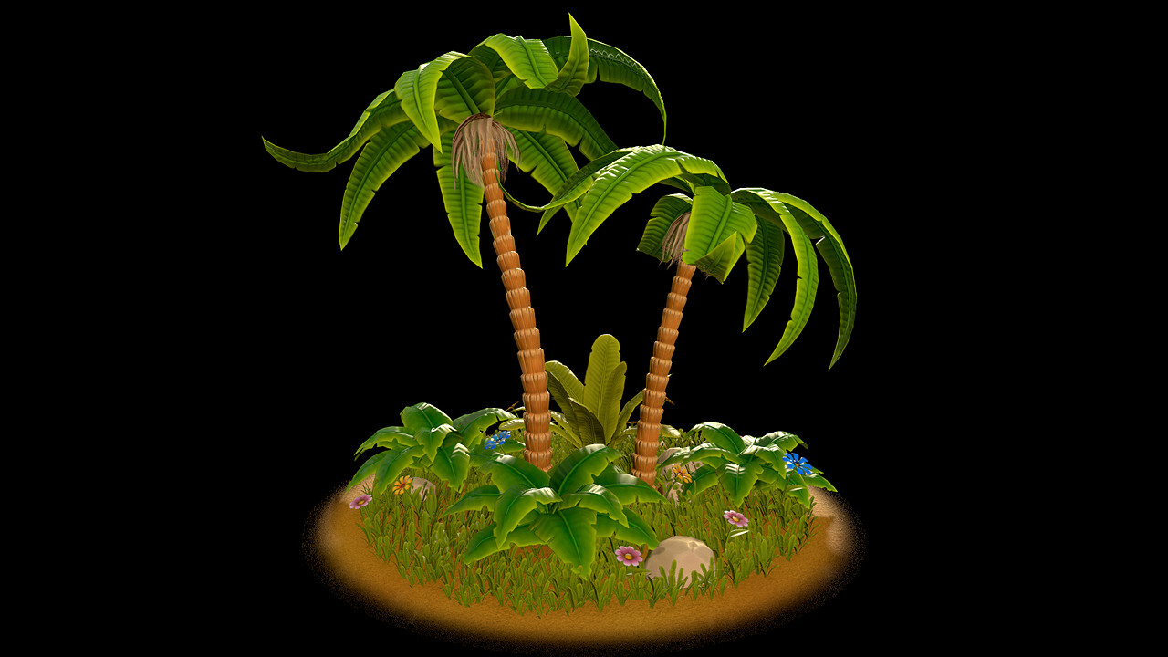 stylized jungle