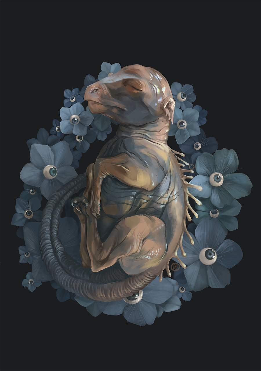 ArtStation - Sleeping baby dragon