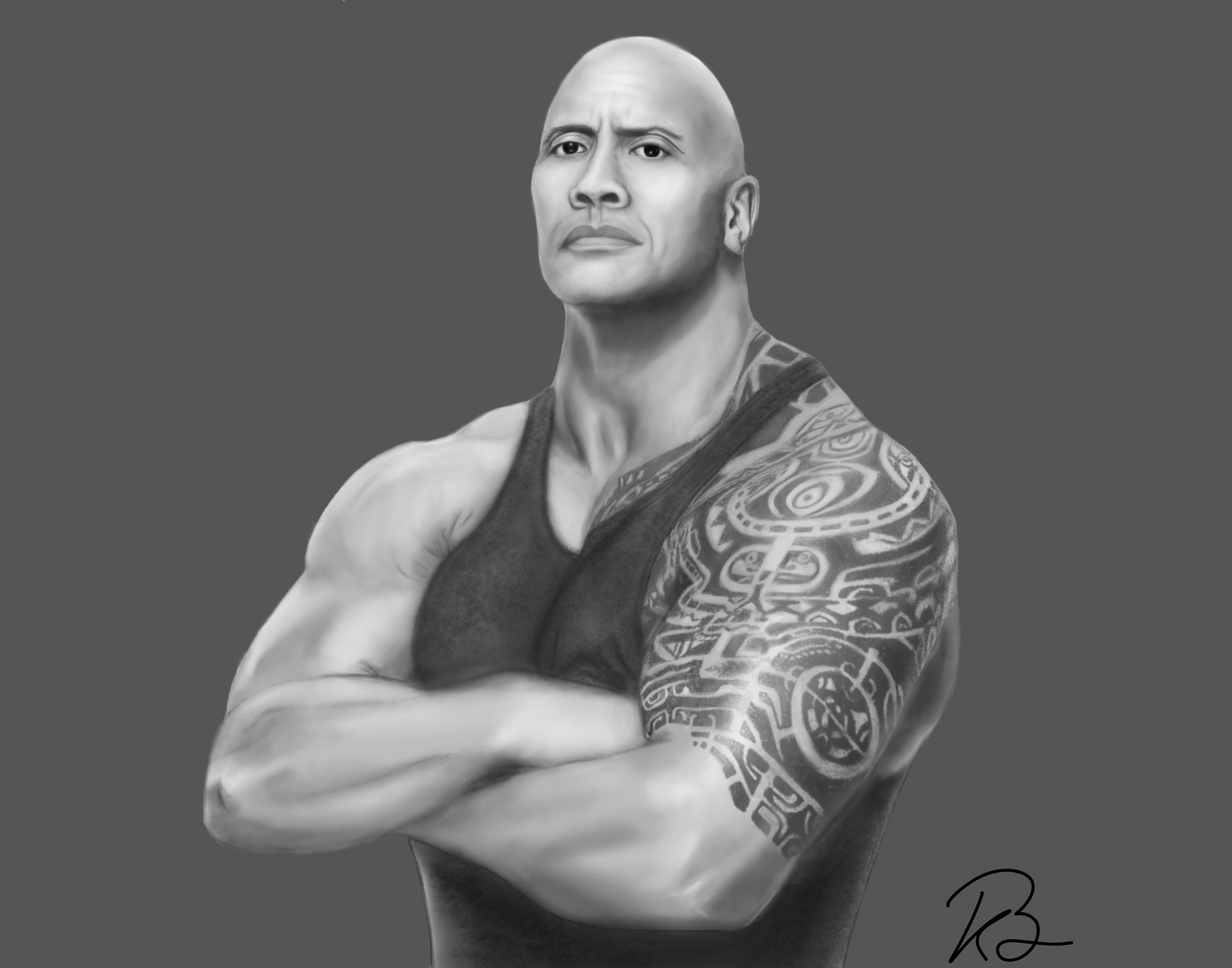 ArtStation - Dwayne Johnson