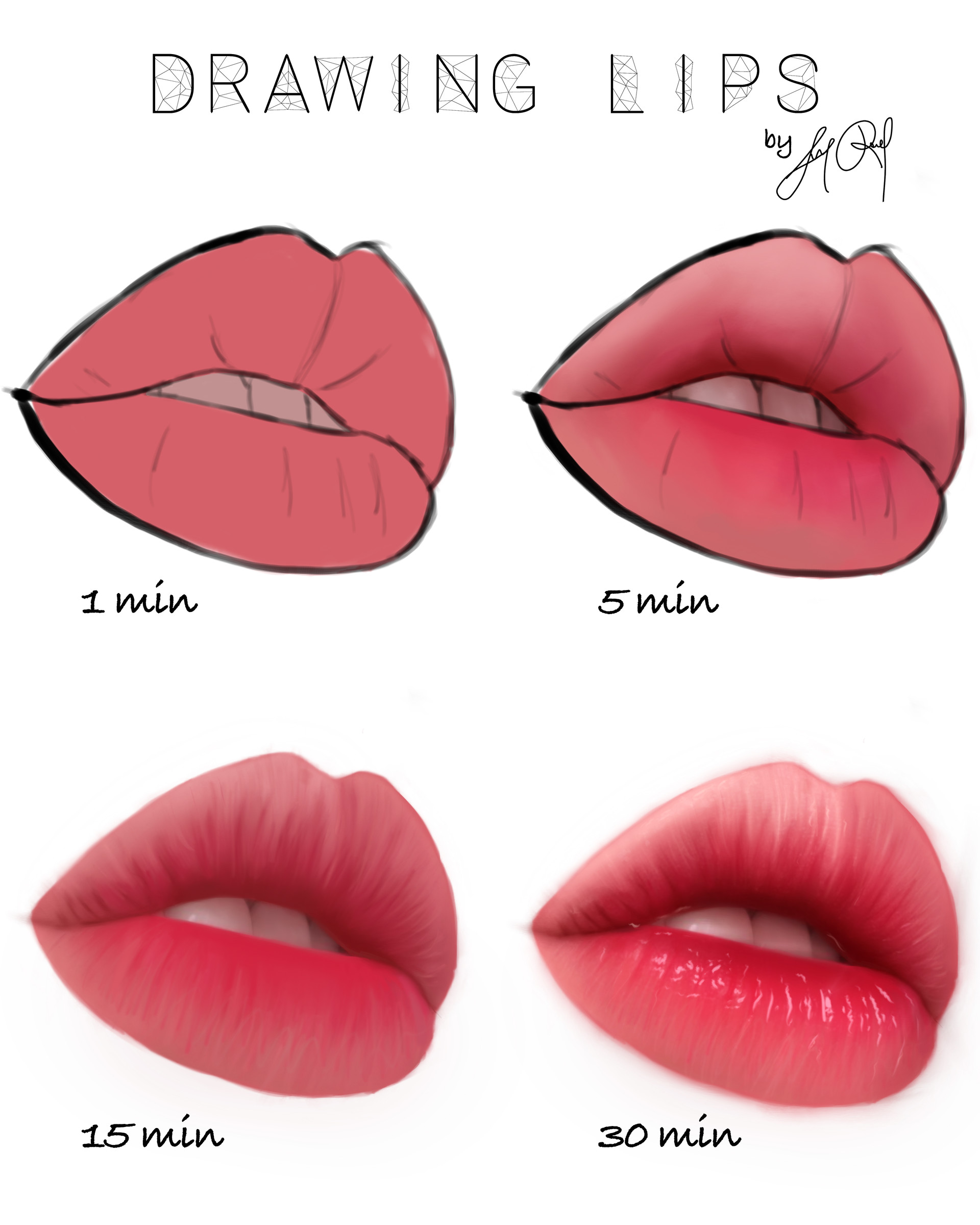How To Draw Lips Digital | Lipstutorial.org