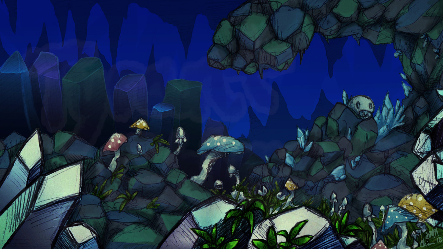 Tyrant Chimera - Yoshi's Island Cave Landscape Study