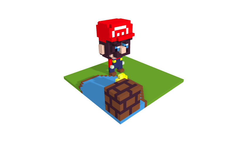 ArtStation - Super Mario voxel art
