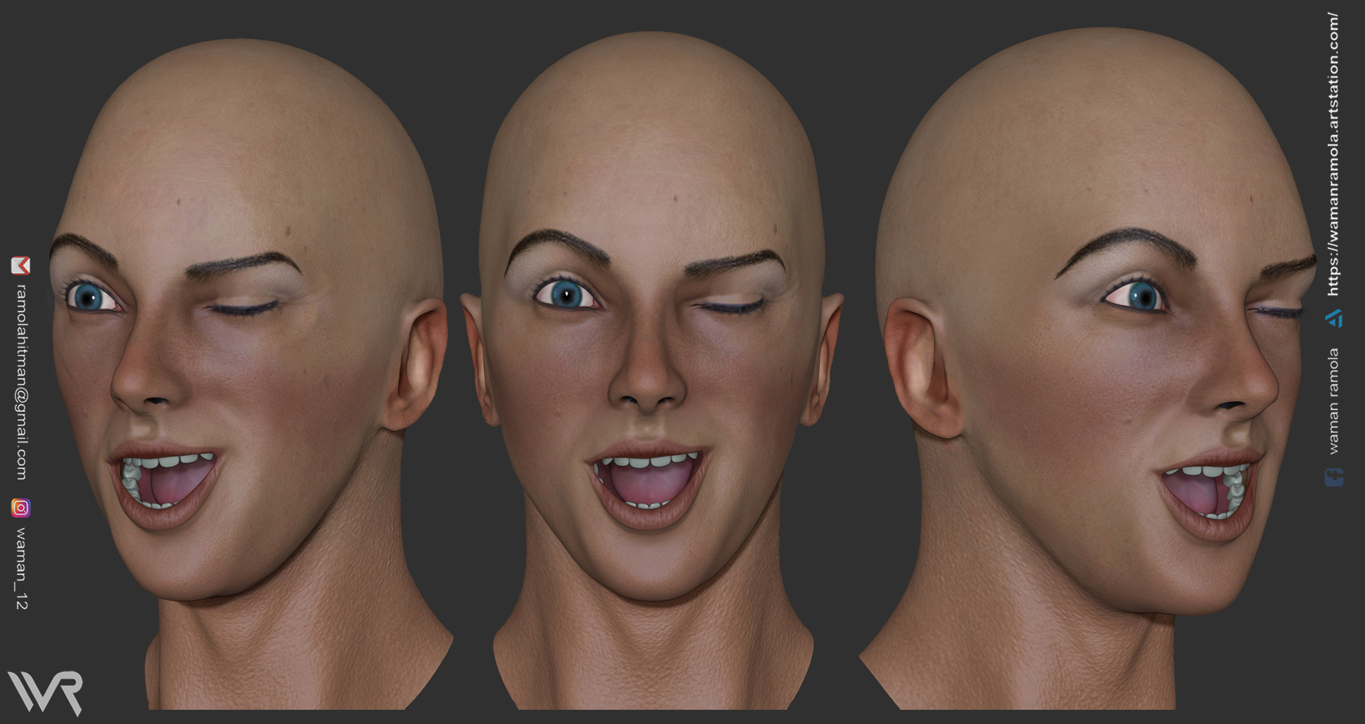 ArtStation - Winking Girl