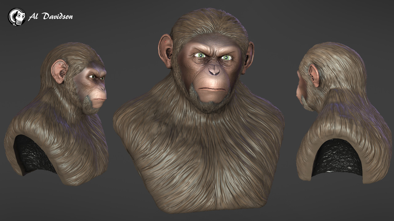 ArtStation - Caesar, Rise of the Planet of the Apes.