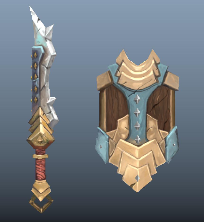 ArtStation - World of Warcraft Sword and Shield