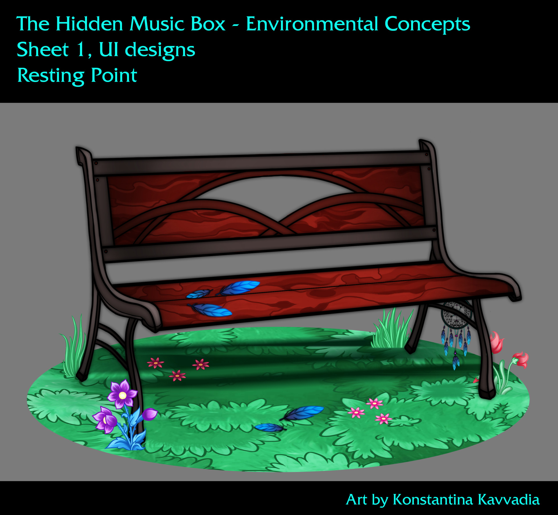 ArtStation - Environmental Concepts, Sheet 1, UI Designs, Resting Point