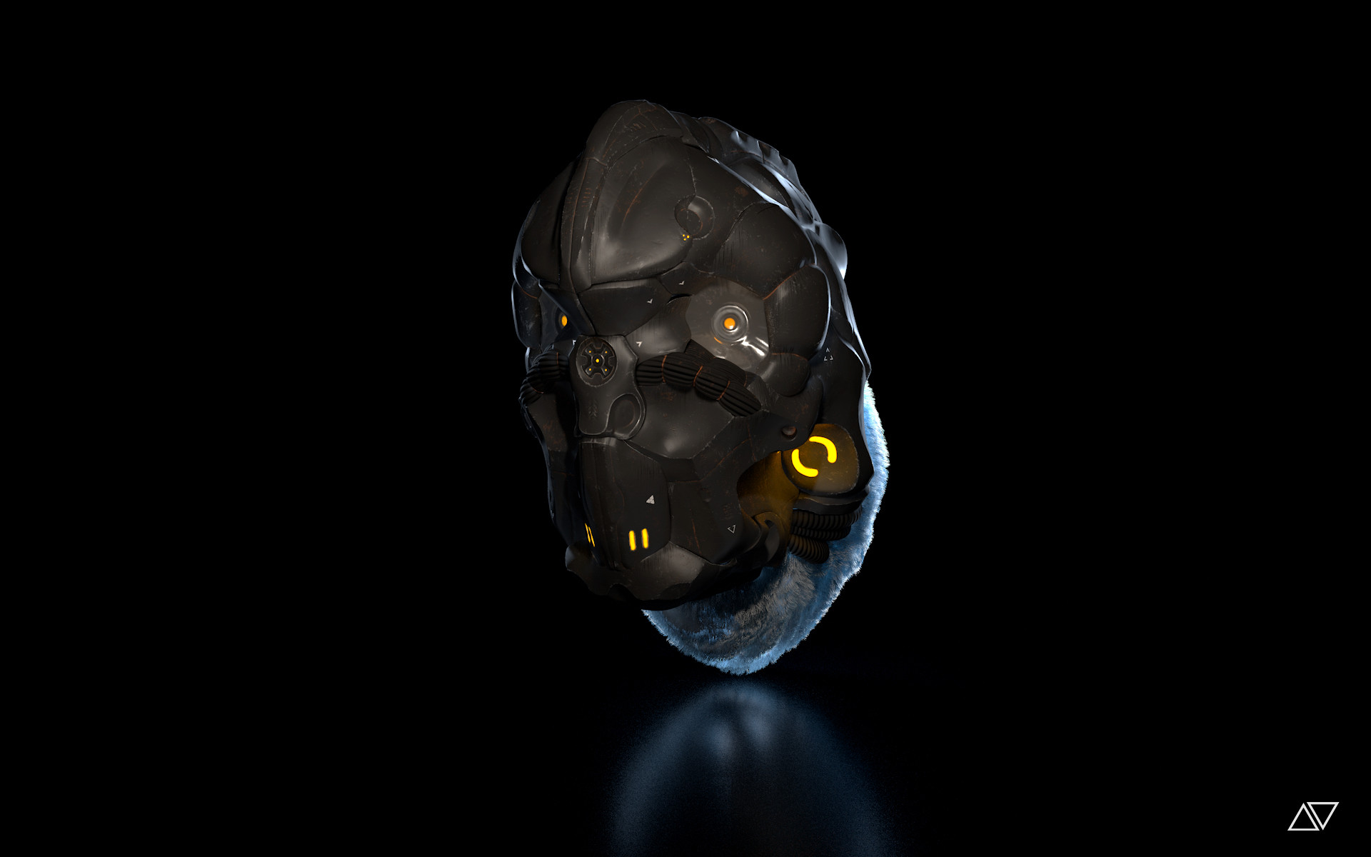 ArtStation - Futuristic Alien Soldier Helmet