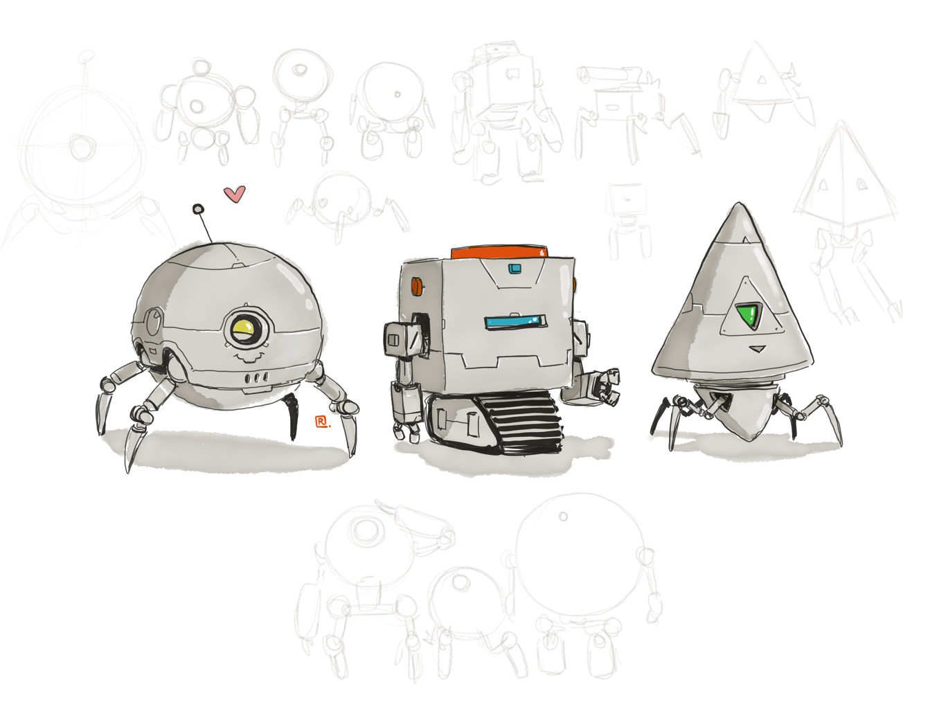 Cute Robot Doodles