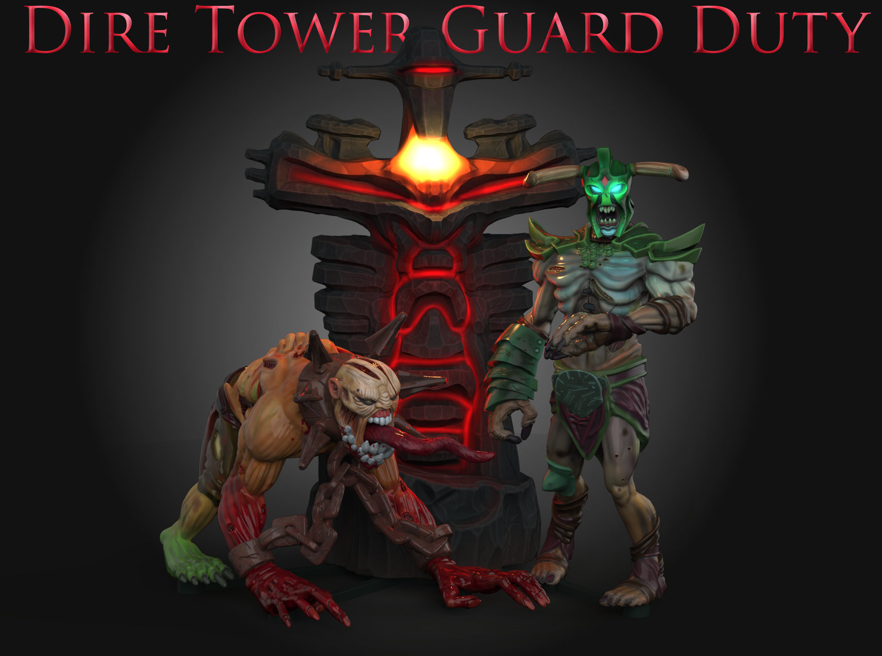 ArtStation - Dire Tower Guard Duty