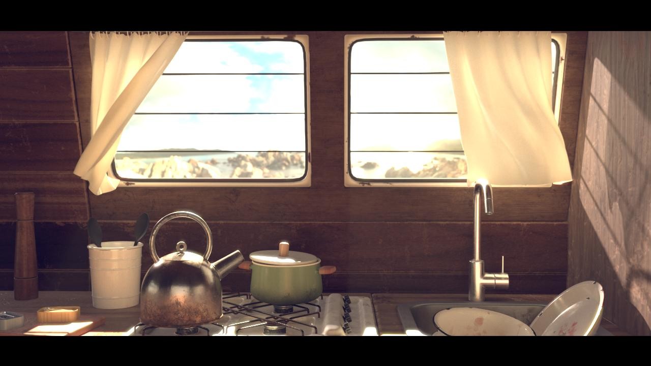 ArtStation - Kitchen shot - Modeling, lighting and texturing