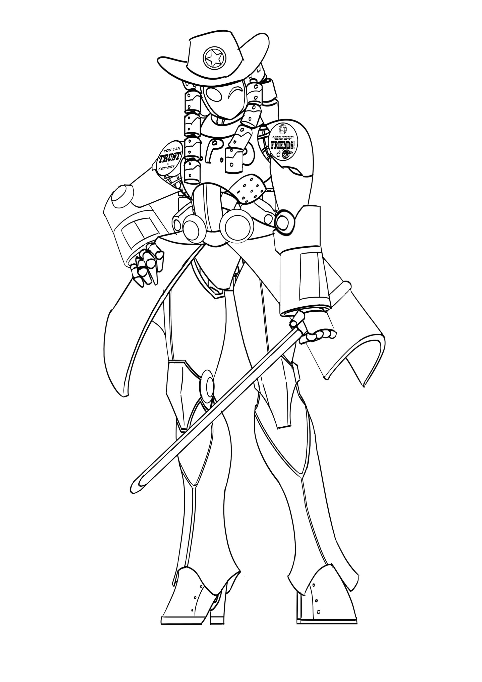 Edmund Lim Wei-Yi - The Lone American - Cop-Bot Character