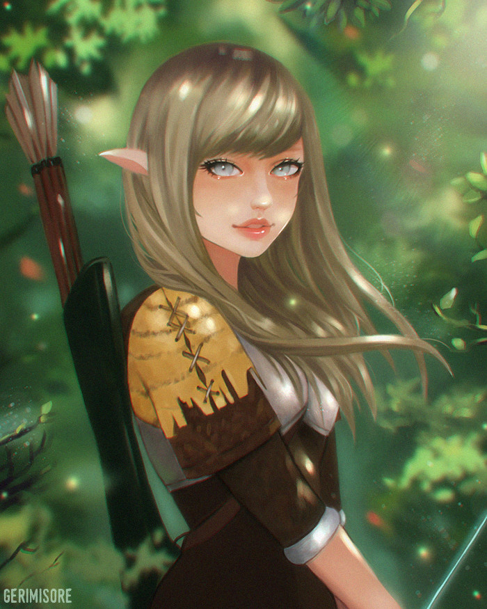 ArtStation - Elf girl.