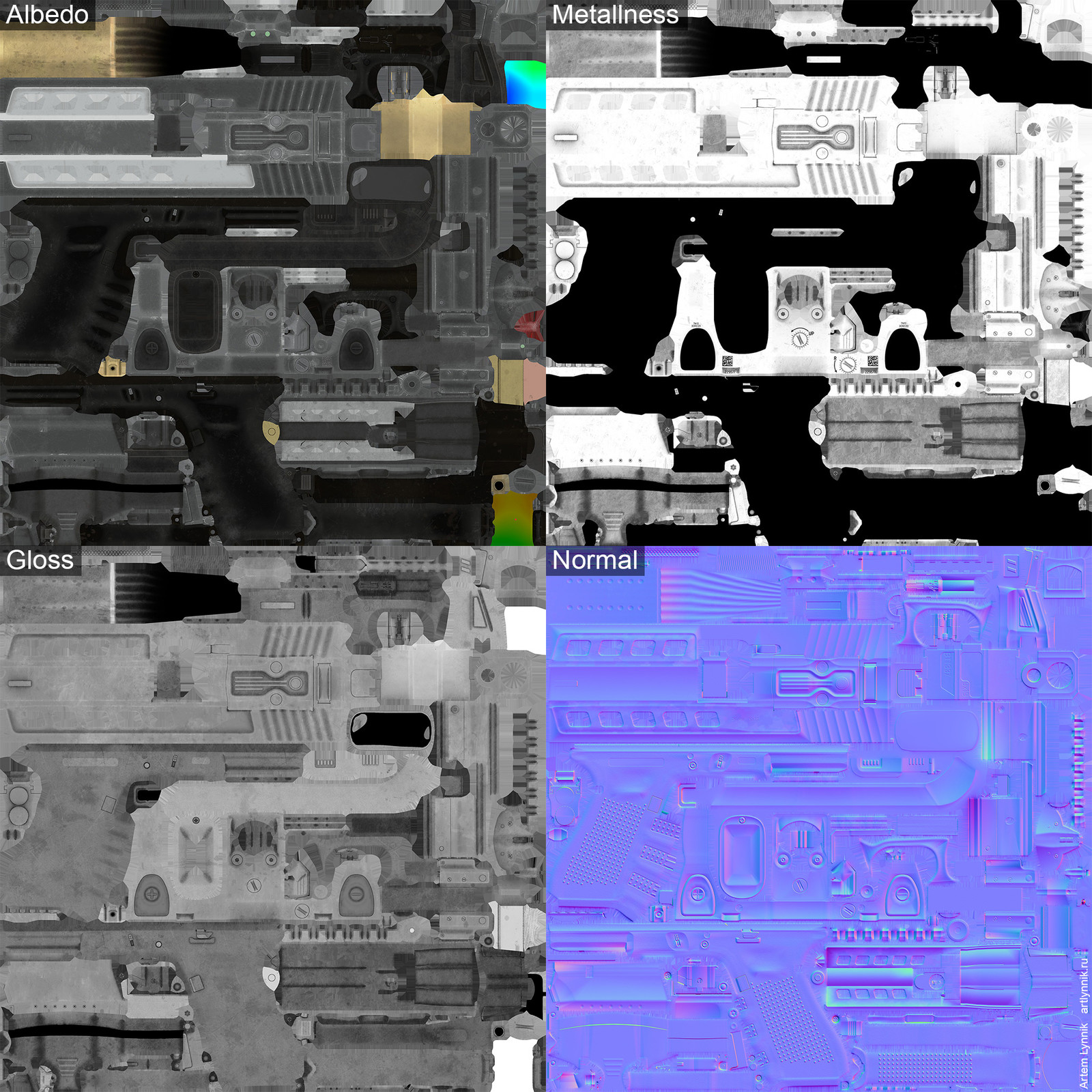 Artem Lynnik - Glock 17 Pistol with Attachments