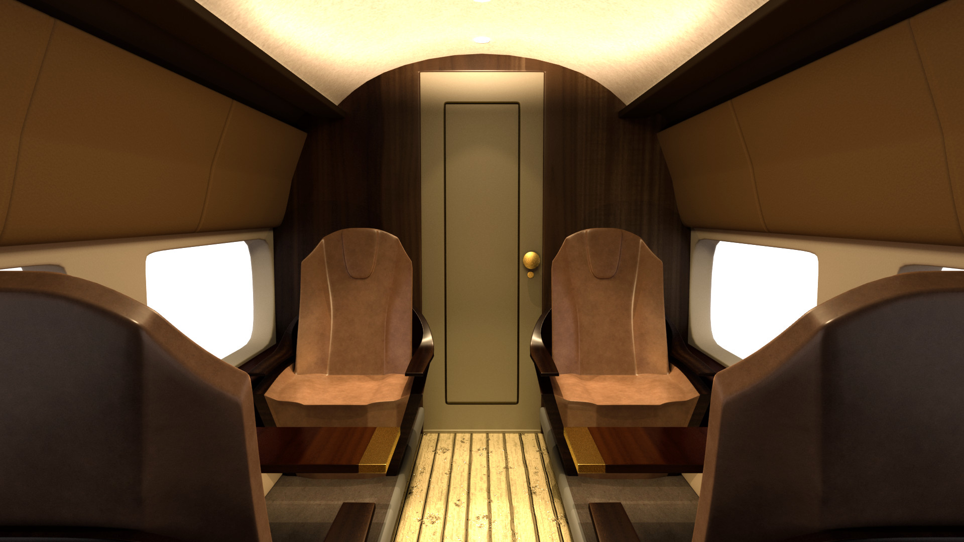 ArtStation - Inside an airplane