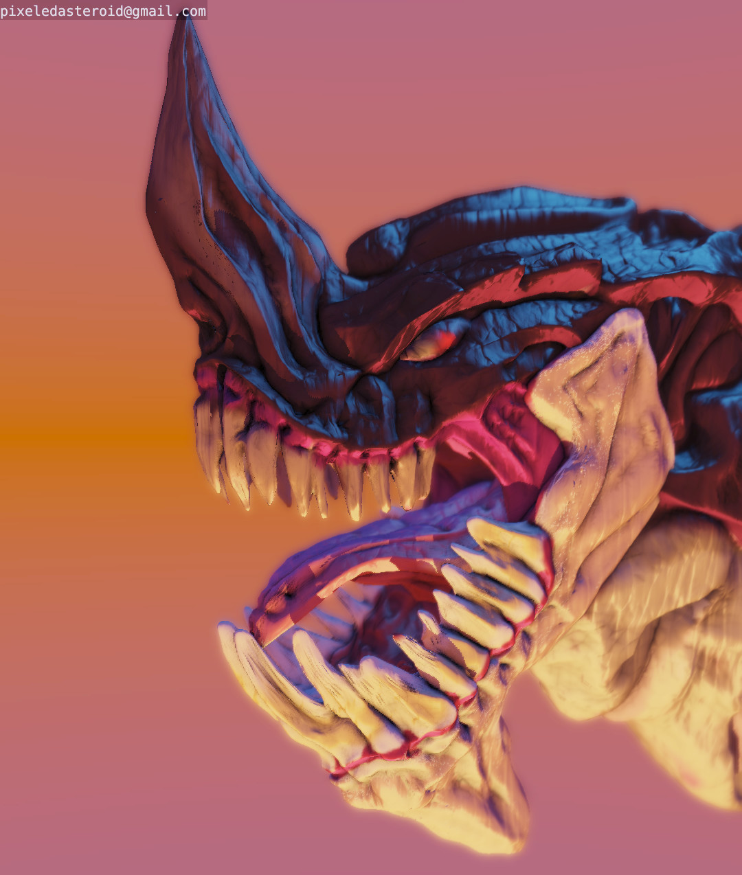 Marcos Barrios Muñoz - Blender EEVEE realtime engine// Corrupted dragon ...