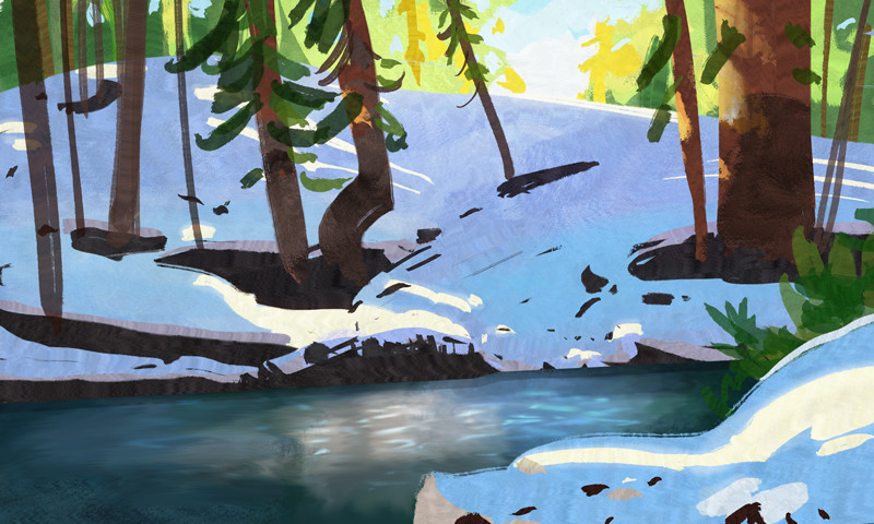 ArtStation - Winter Sketch