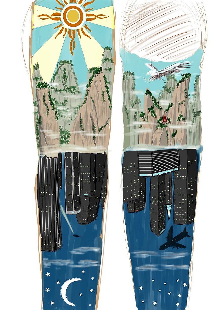 ArtStation - Tattoo Concept 1 (full sleeve)