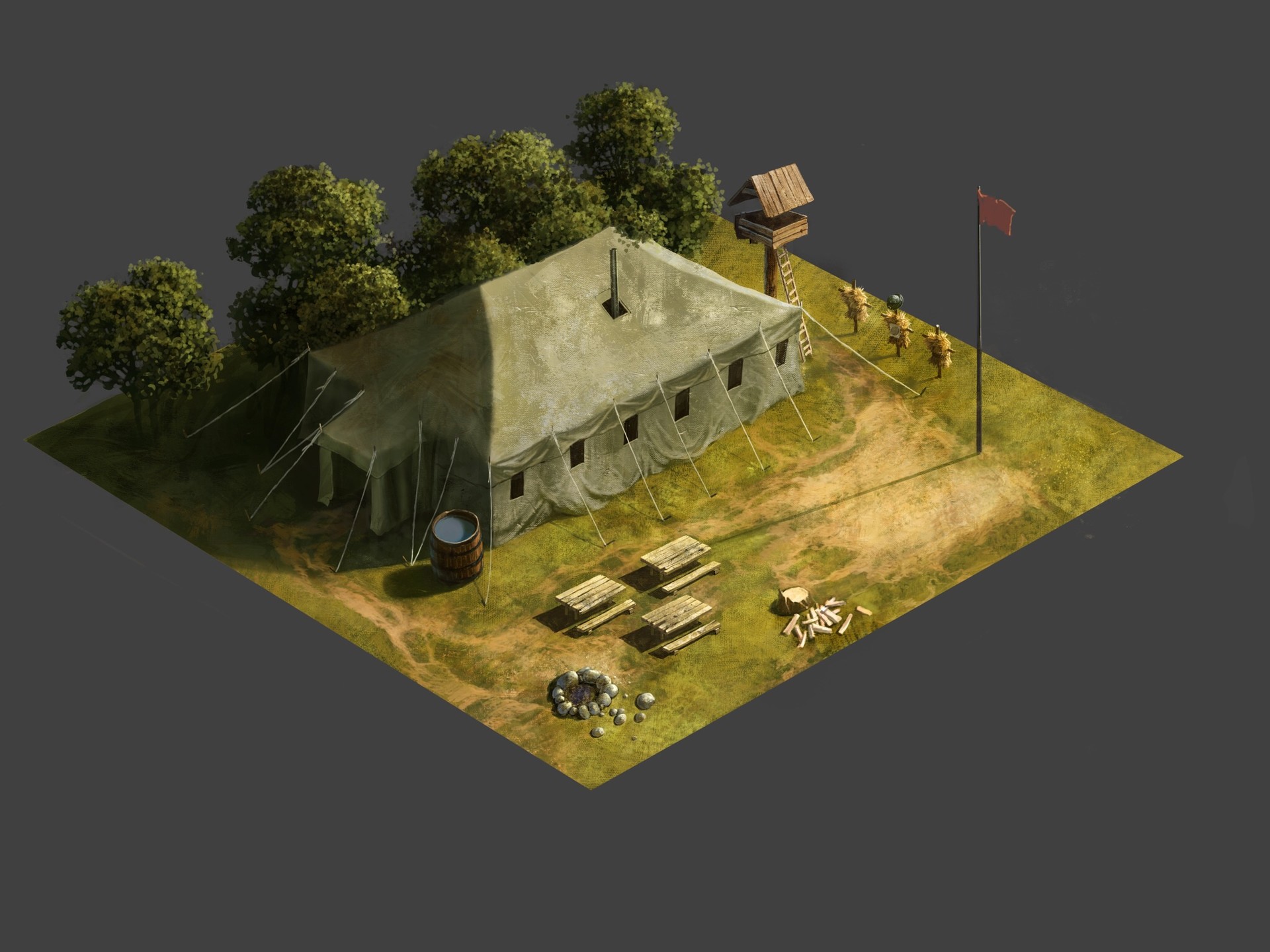 ArtStation - Barrack 1lvl