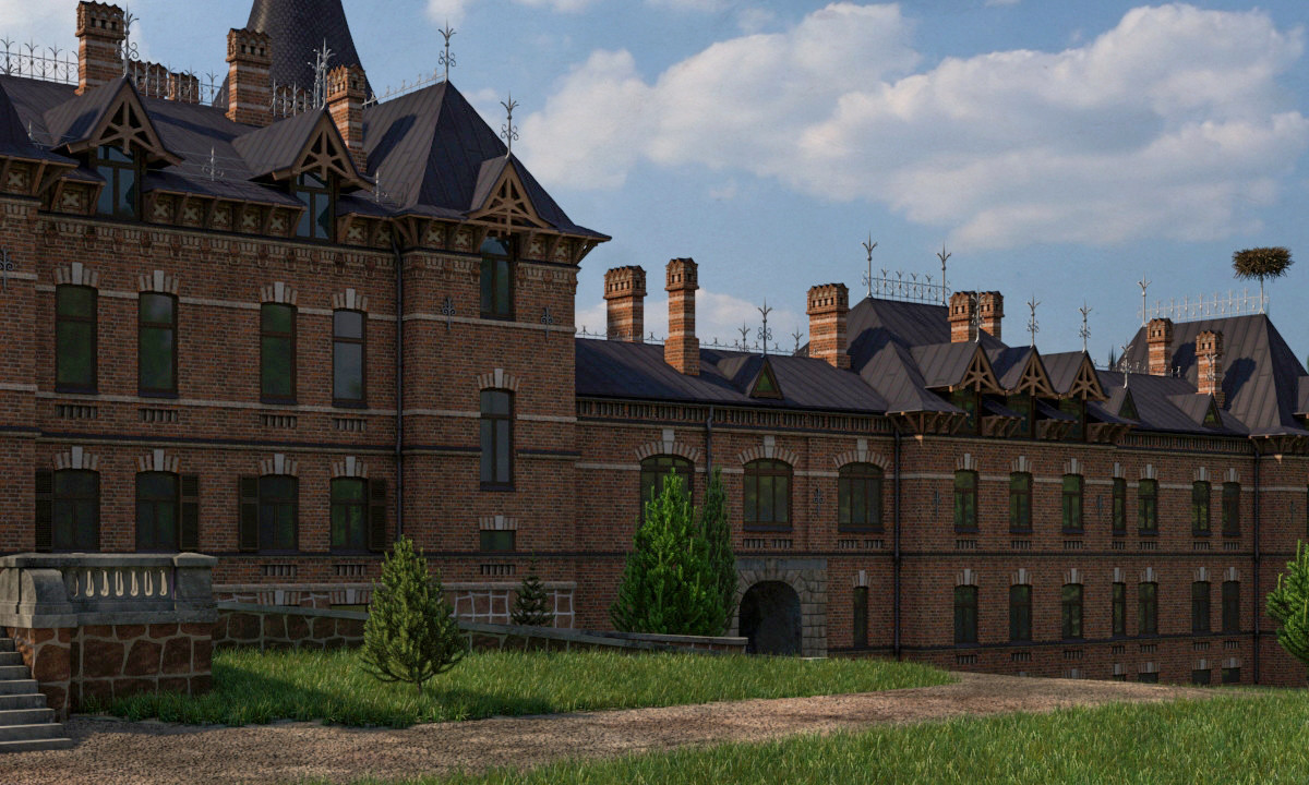 Adrian Gorynowicz - 3D reconstruction of The Tzar Palace in Białowieża