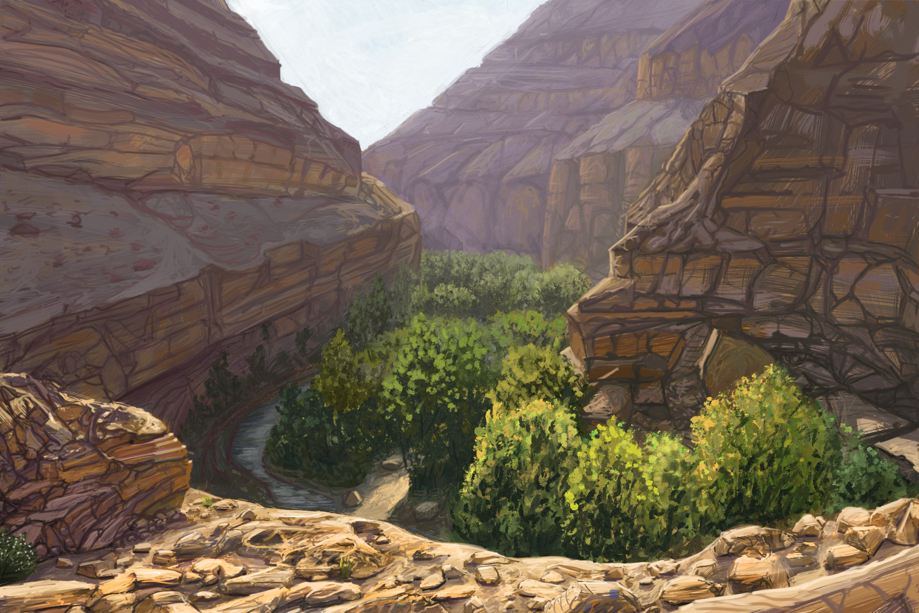 ArtStation - Canyon Study