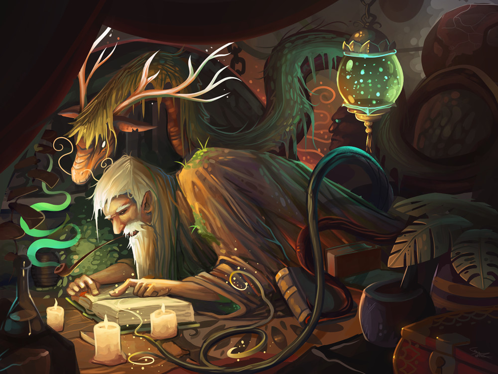 ArtStation - Visit with the Green Wizard