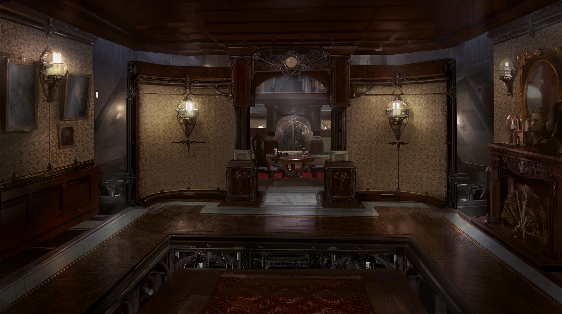 ArtStation - Dishonored 2 Reveal Trailer Work: Jindosh's Hallway