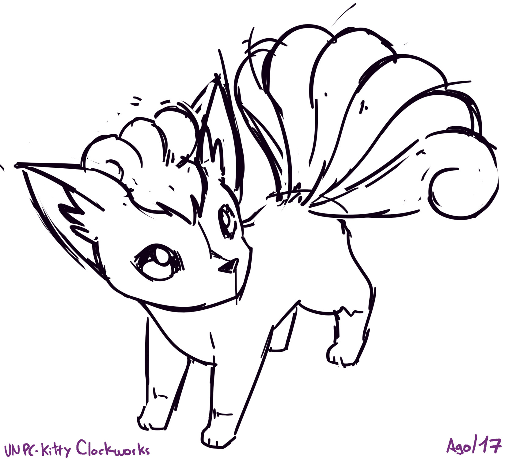 vulpix coloring page