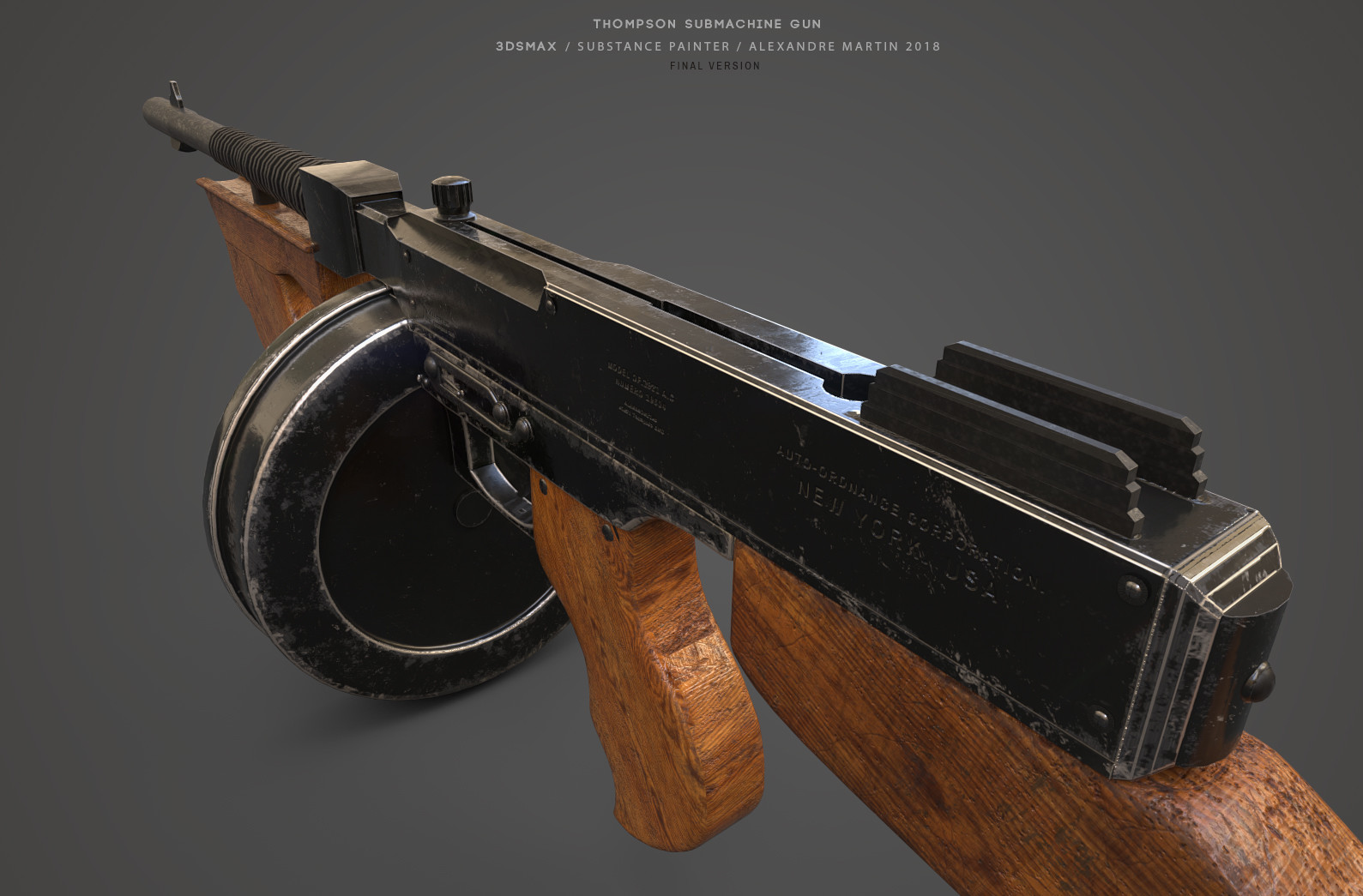 ArtStation - Final version of Thompson submachine gun
