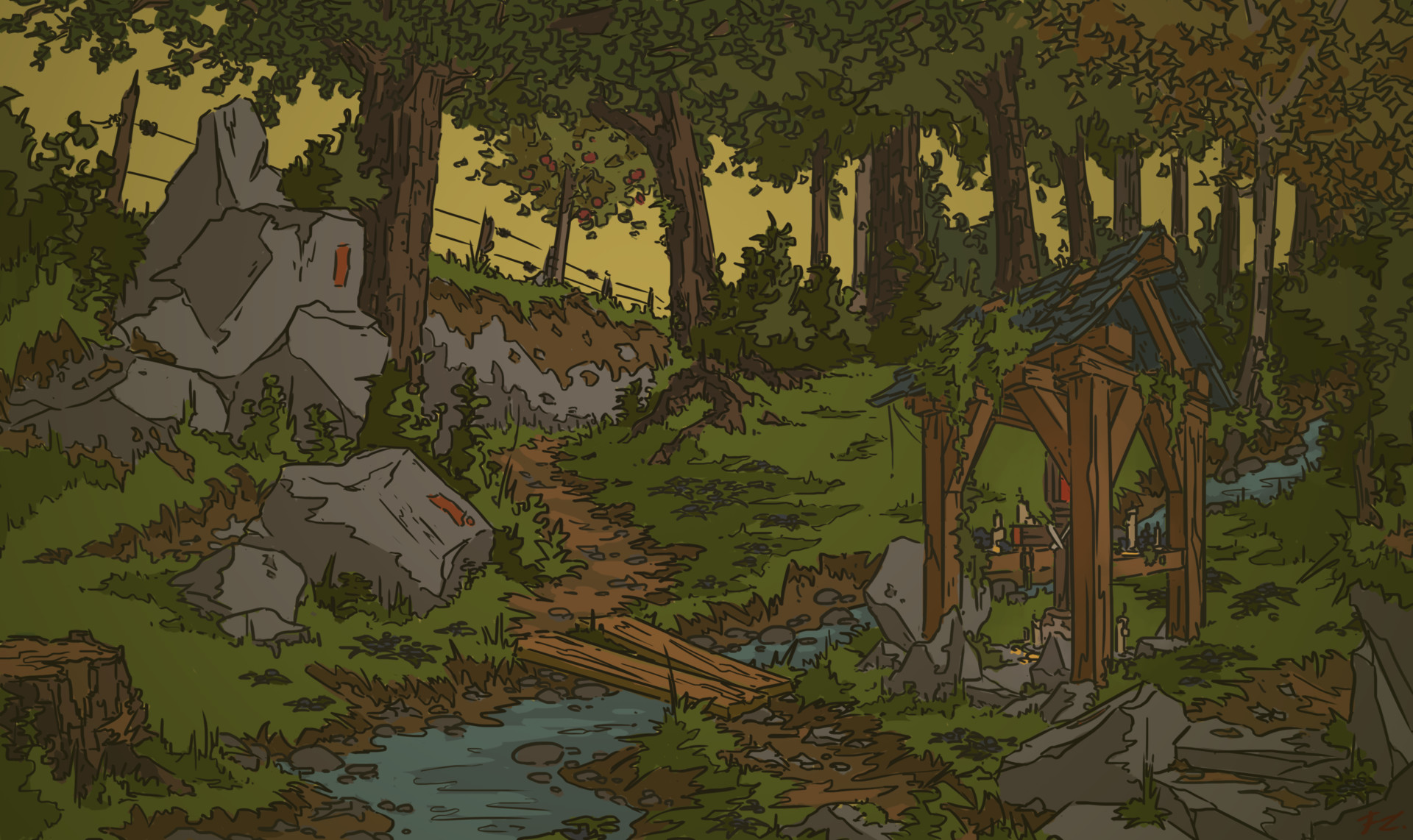 ArtStation - The ancient checkpoint