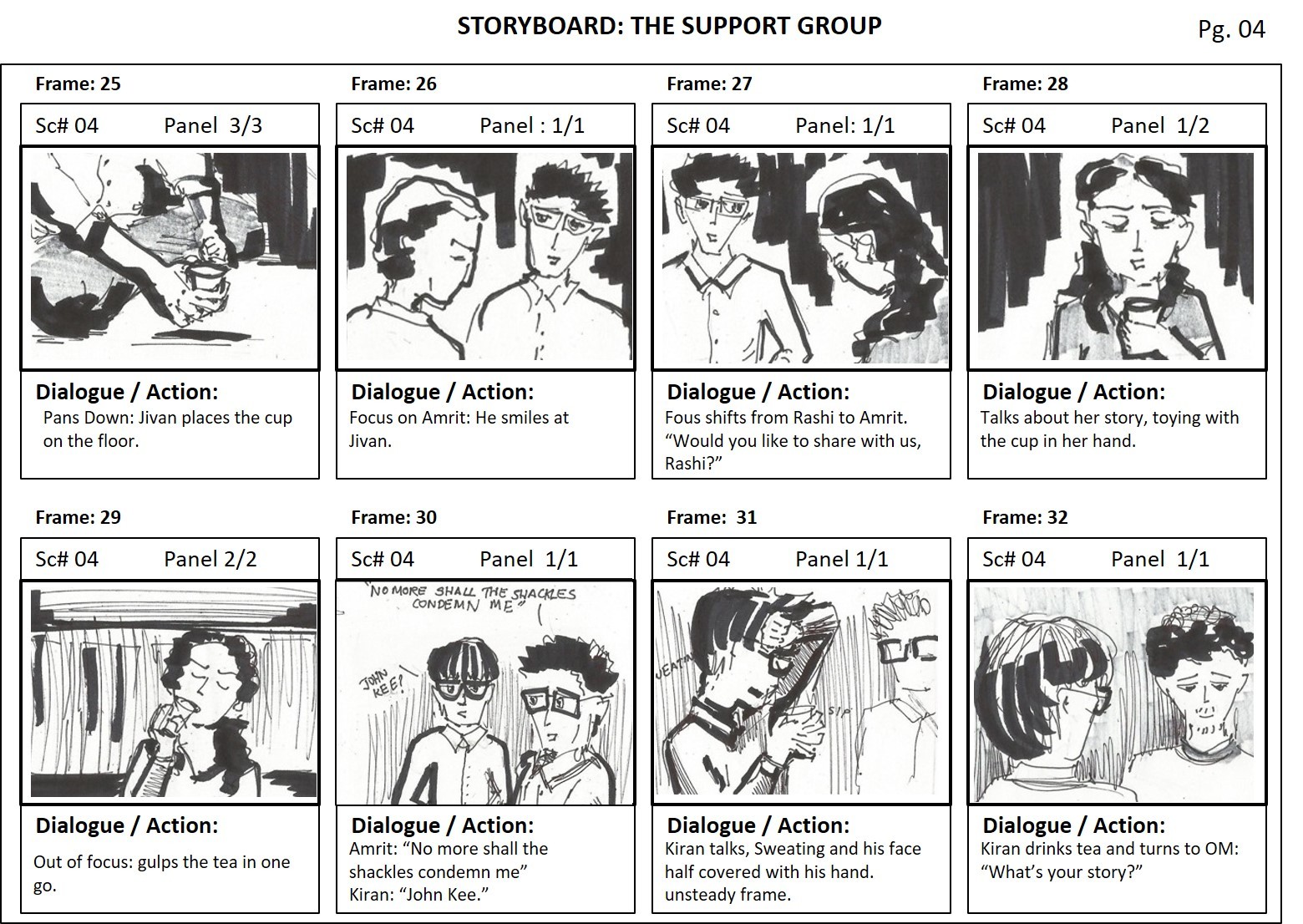 Shweta Inamdar - Storyboards for a Short film