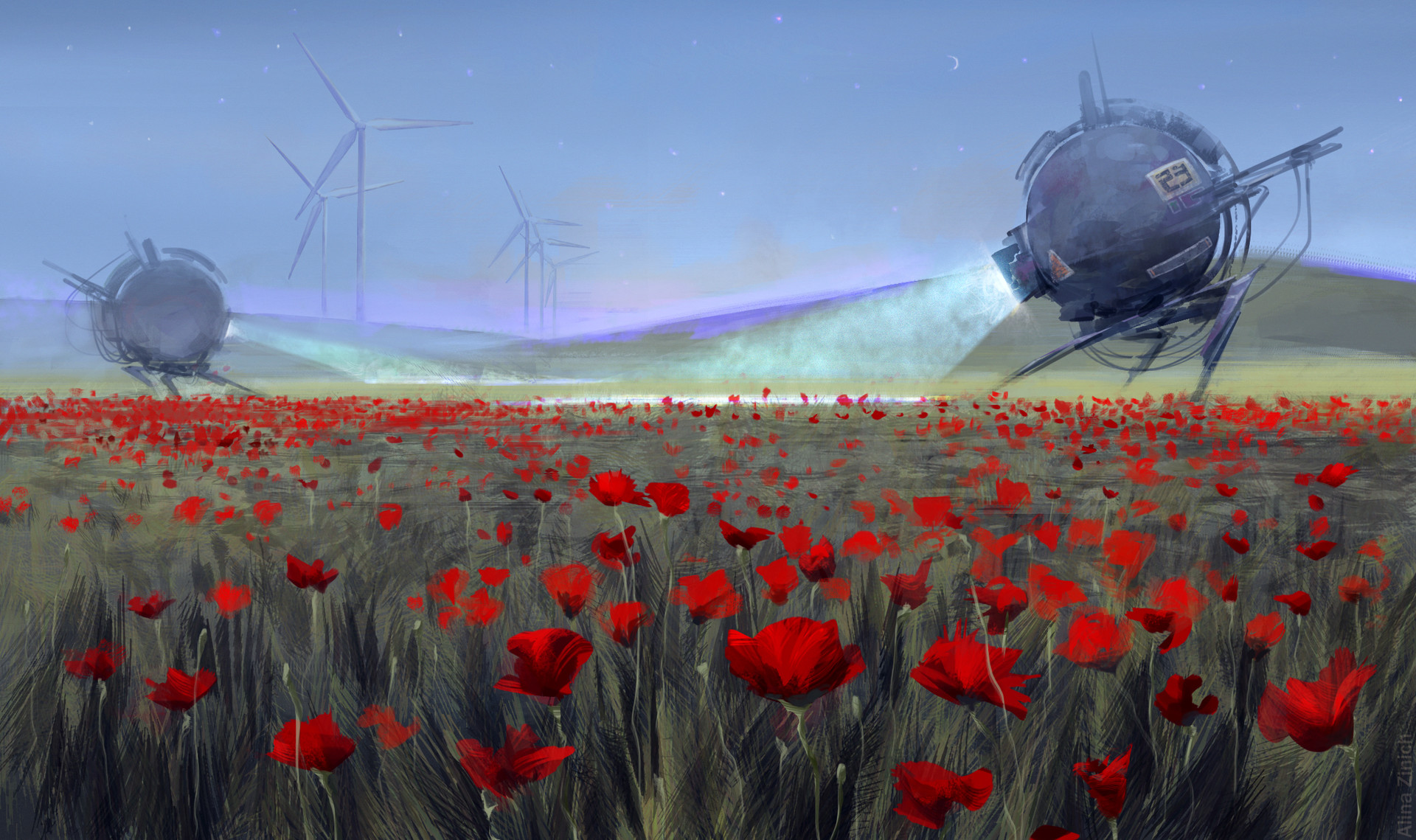 ArtStation - poppy field and machines