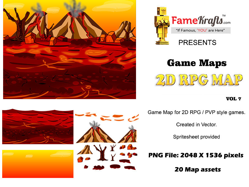 ArtStation - Volcanic Lands: 2D RPG Map 7