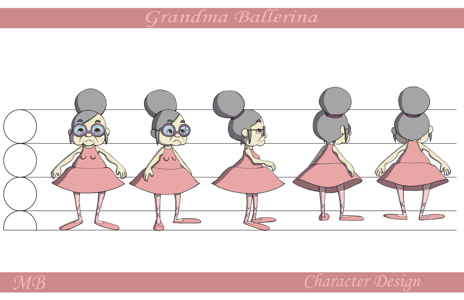 ArtStation - Grandma Ballerina - Character Model Sheets
