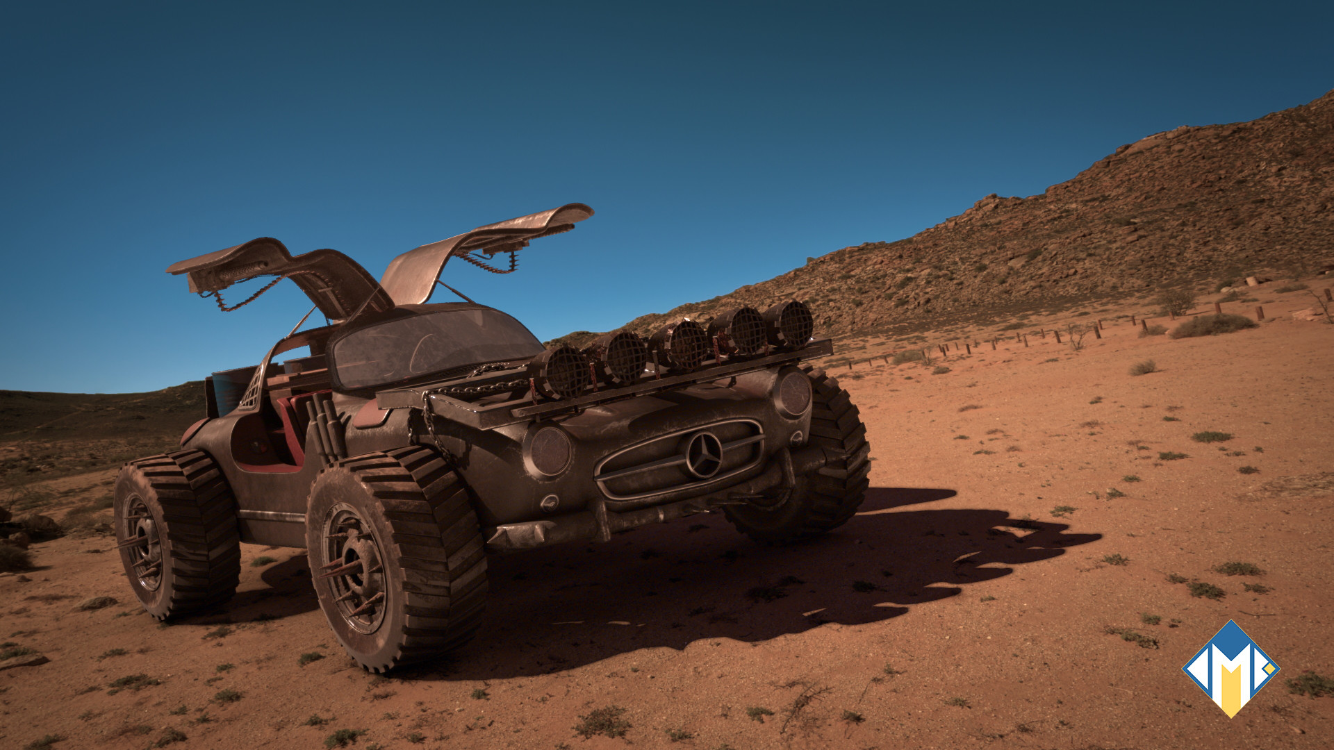 ArtStation - Mercedes 300SL - Mad Max version