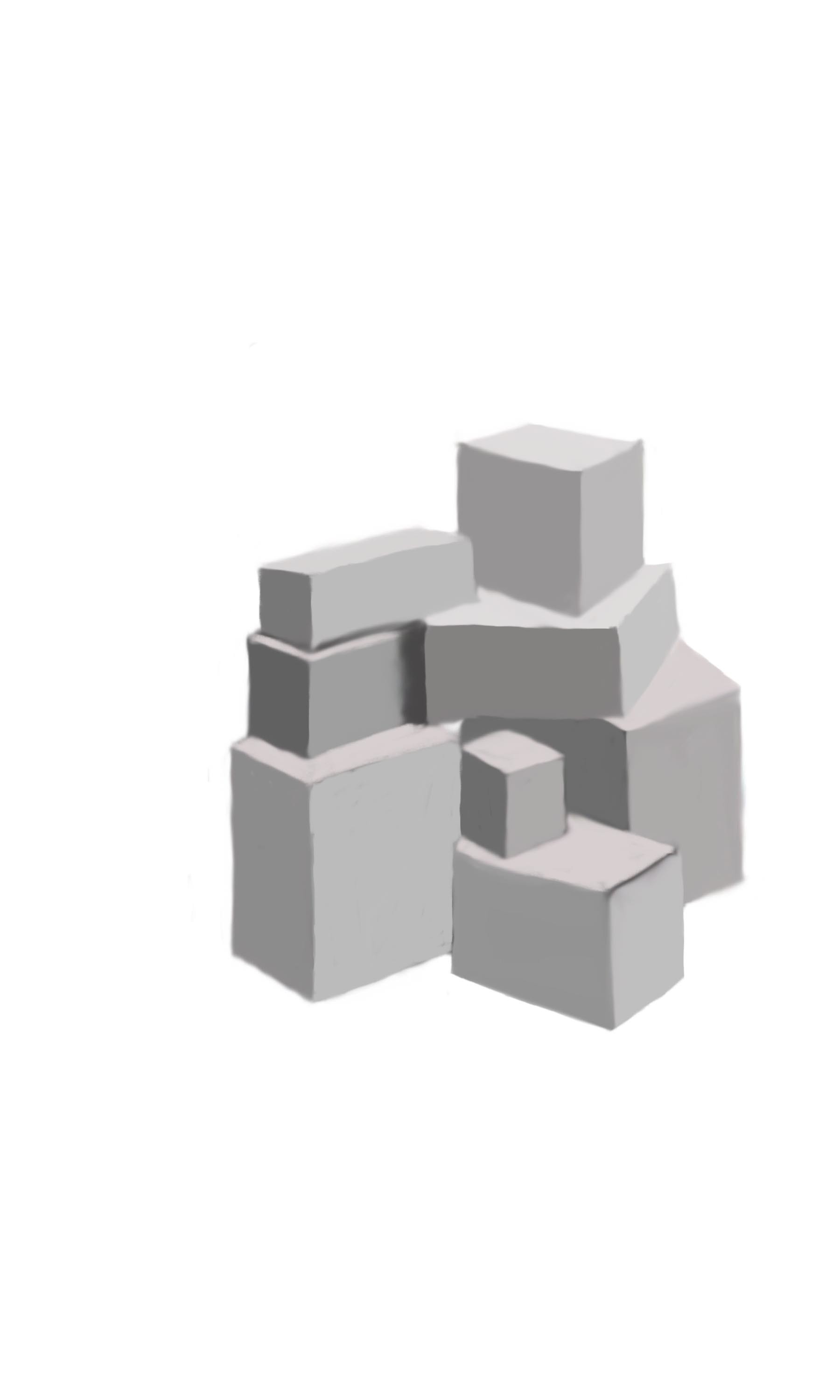 stacked boxes drawing