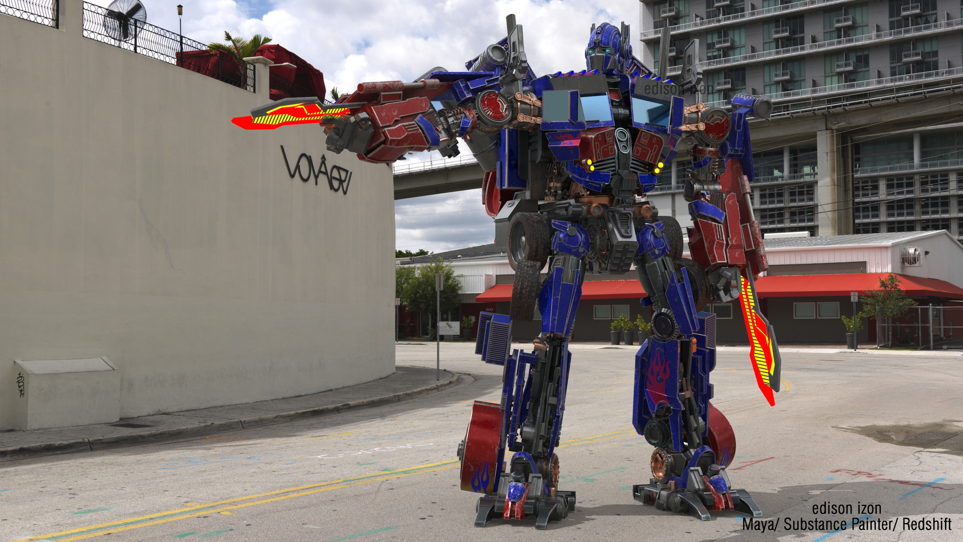 ArtStation - Optimus Prime 3D Model ( ROTF Toy Version)