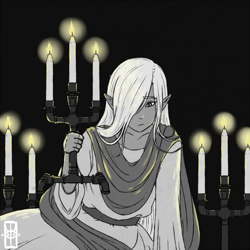 ArtStation - Wingless Fairy in Candlelight