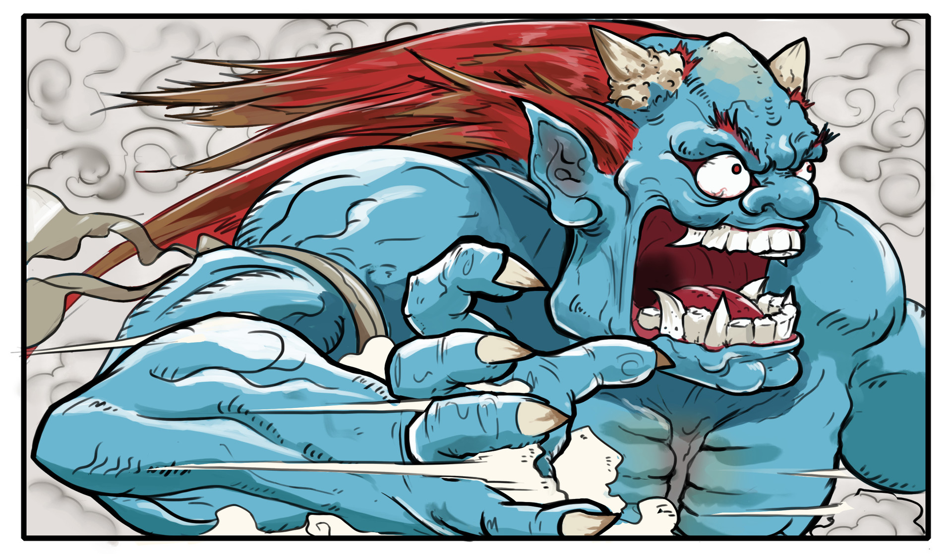 ArtStation - blue demon