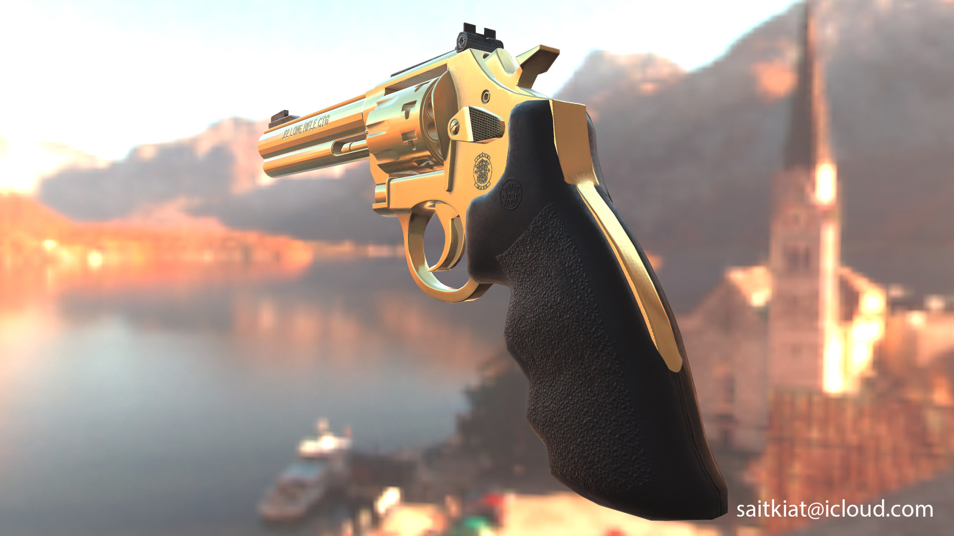 ArtStation - Gold-plated Revolver