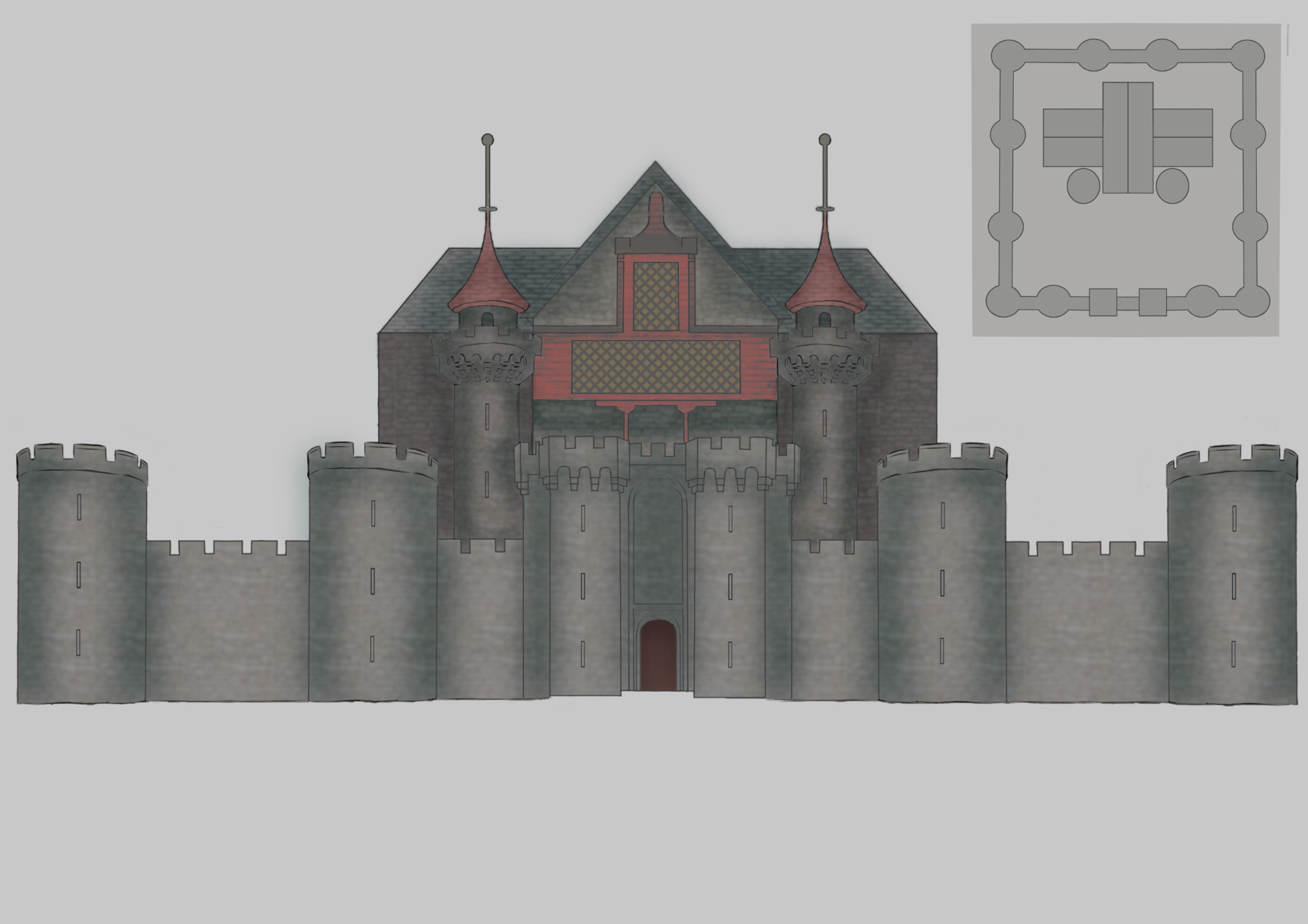 ArtStation - Concept Drawing - Castle