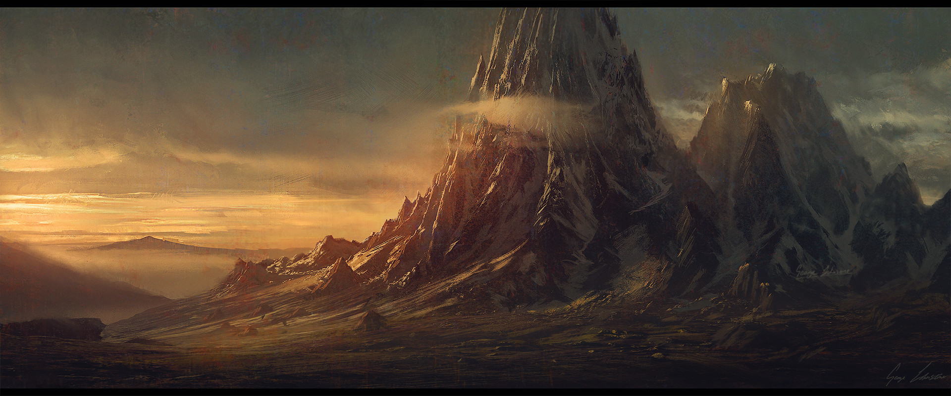 ArtStation - Golden Hour Mountains