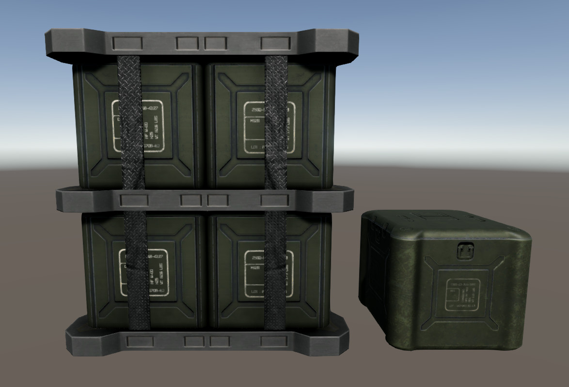 ArtStation - Installation 01 UNSC crates