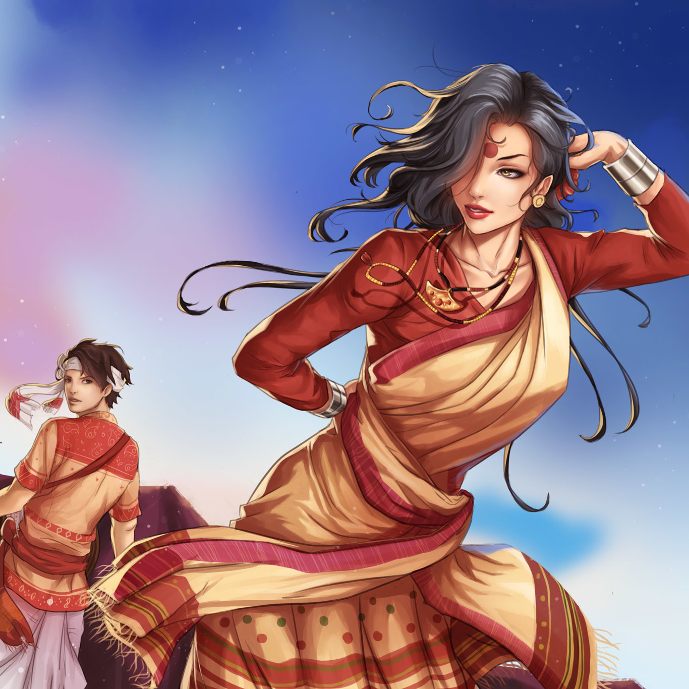 Bihu Dance Sketch