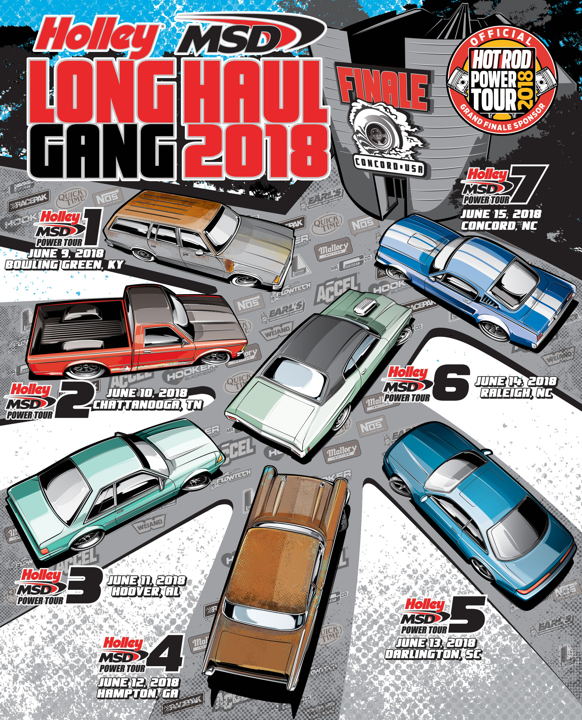 ArtStation - 2018 Hot Rod Power Tour Long Haul Gang Magnets