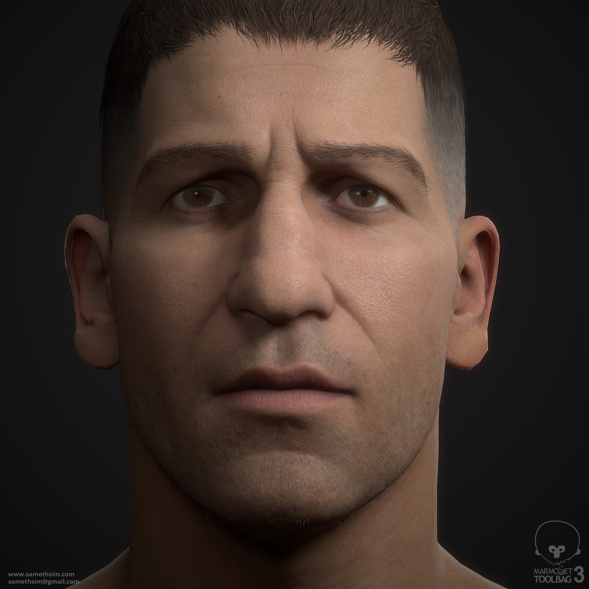 ArtStation - Head Portrait of Jon Bernthal