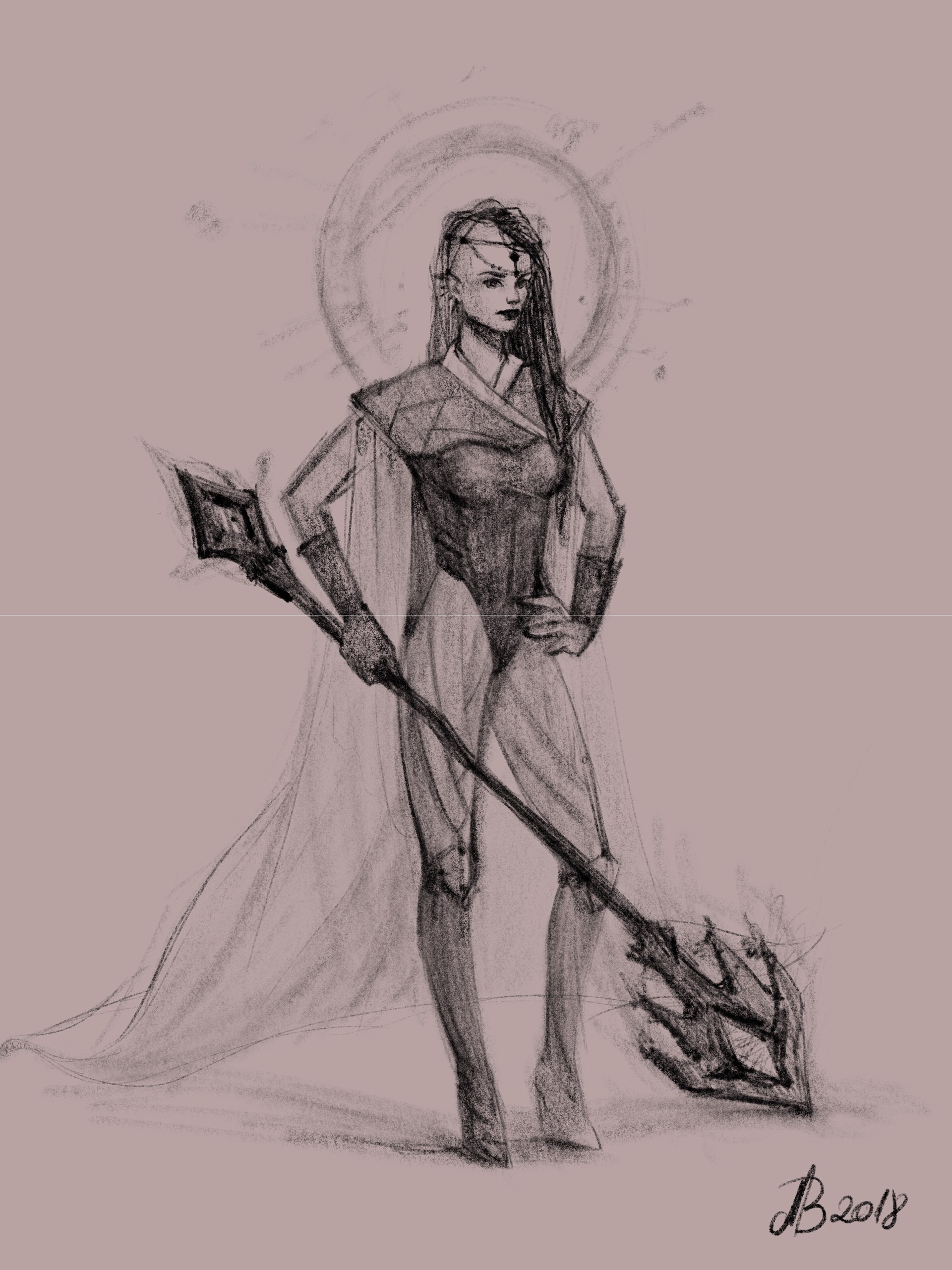 ArtStation - Warrior sketch