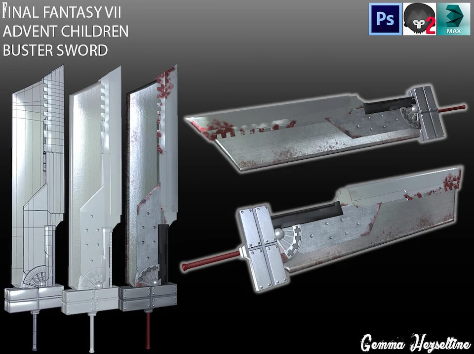 ArtStation - 3D Prop design - Buster Sword