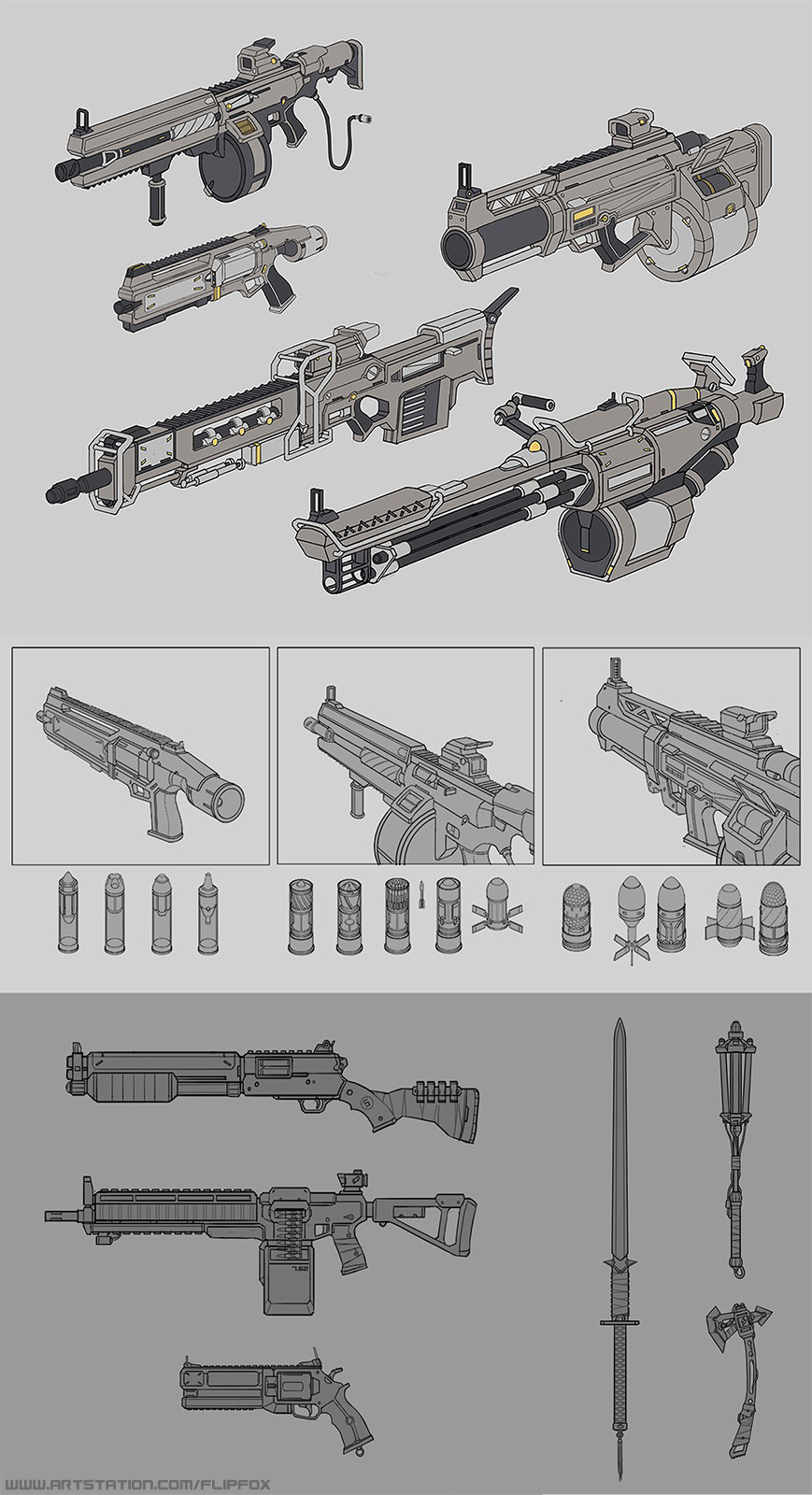 ArtStation - Weapons sketches
