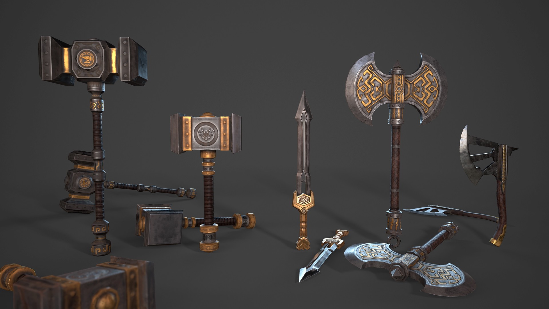 ArtStation - Dwarven Weapons
